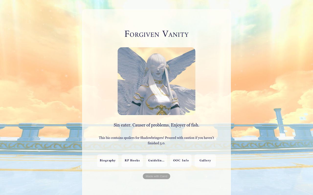 Forgiven Vanity